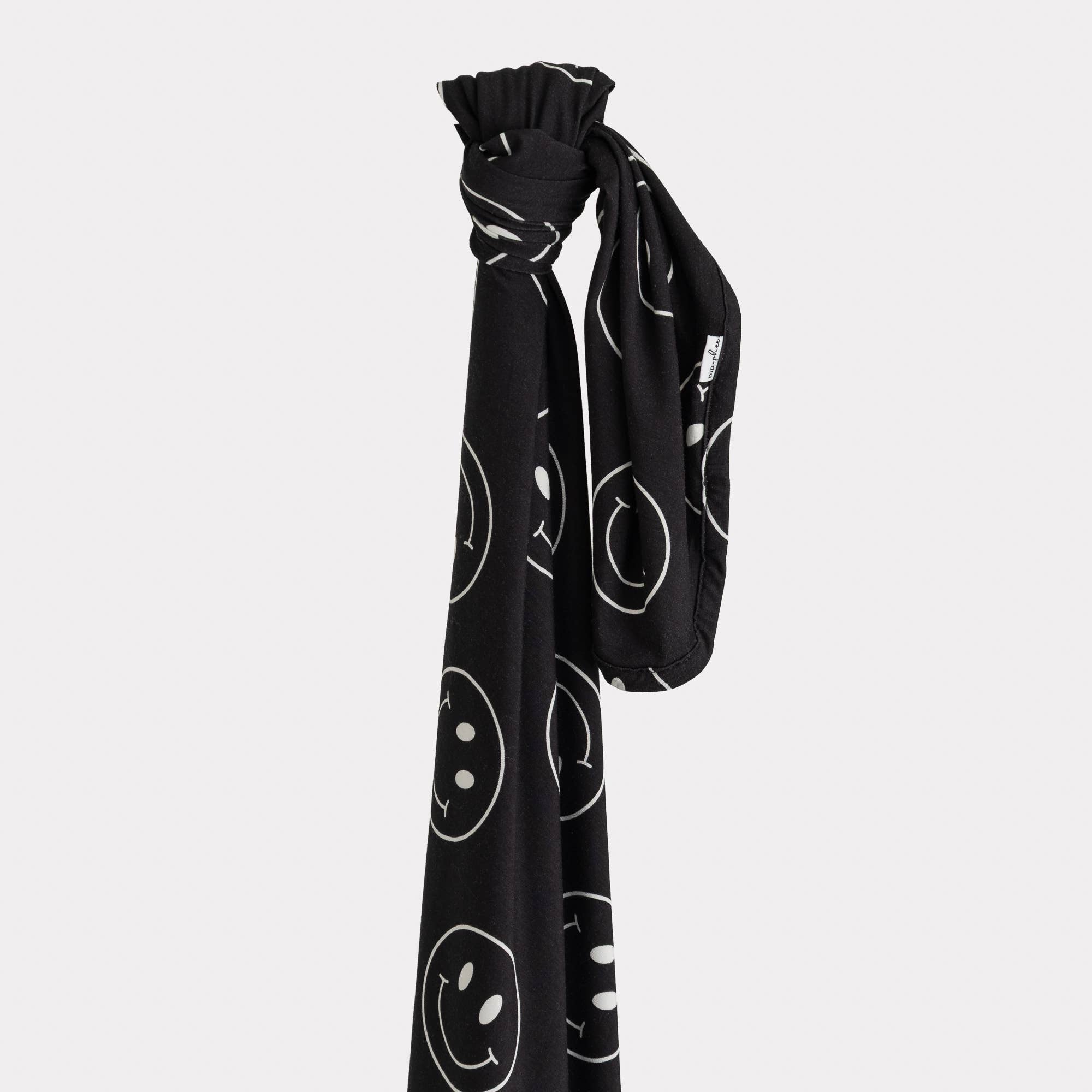Bamboo Stretch Swaddles | Smiles- Black – HOME|BODY
